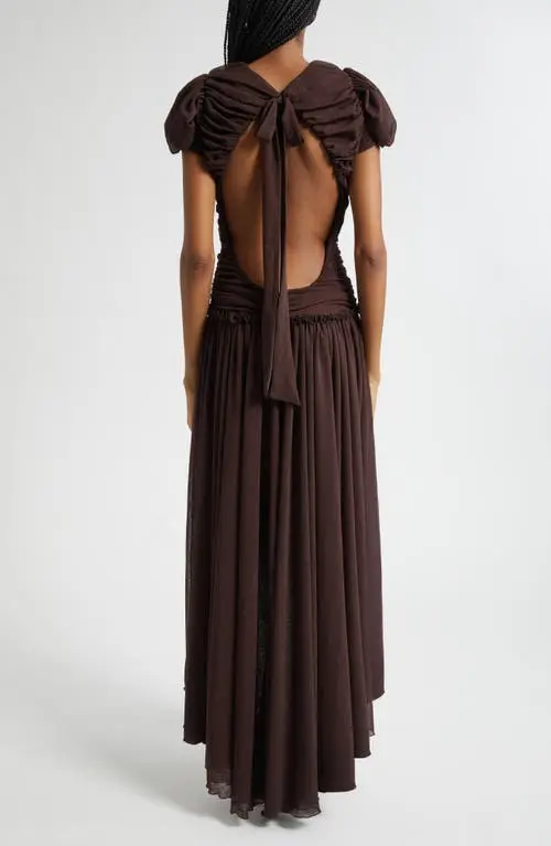 SIEDRES Adeline Semisheer Chiffon Maxi Dress
