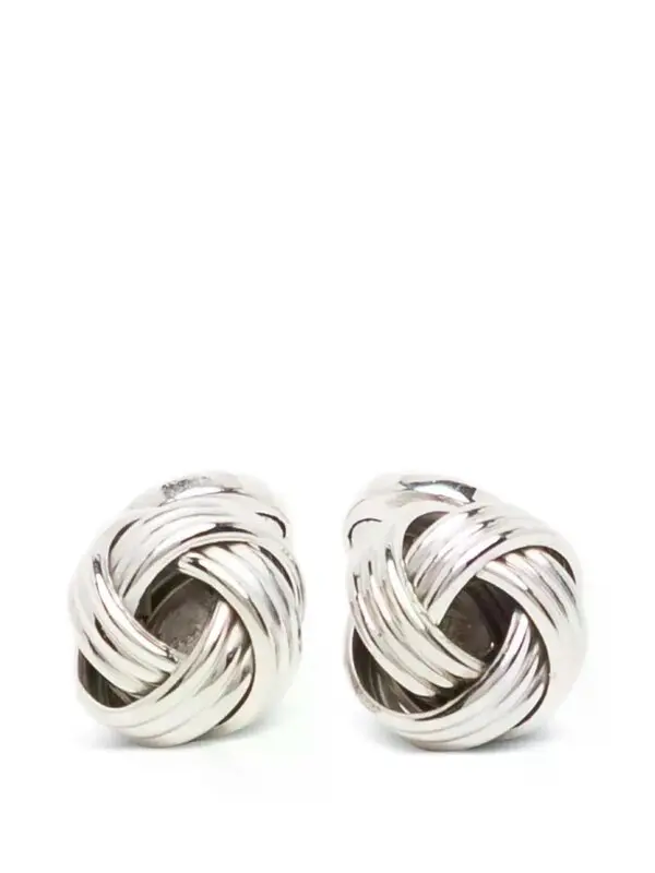 Giorgio Armani Knot-detail Cufflinks - Silver