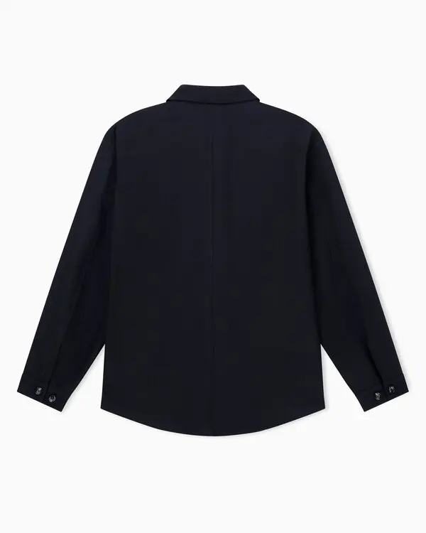 Giorgio Armani Chevron Viscose Twill Shirt Jacket - Black