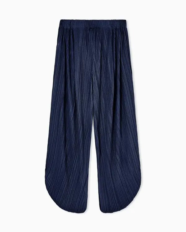 Giorgio Armani Pleated Jersey Trousers - Blue