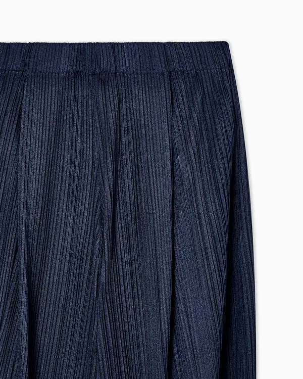 Giorgio Armani Pleated Jersey Trousers - Blue