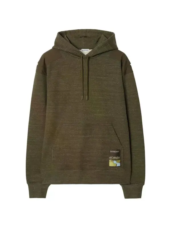 Burberry Landscape Label Cotton Hoodie