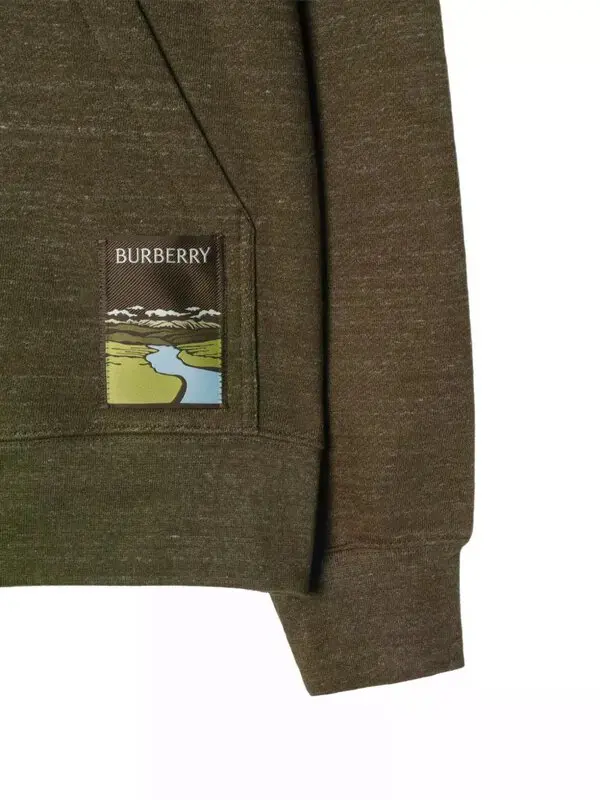 Burberry Landscape Label Cotton Hoodie