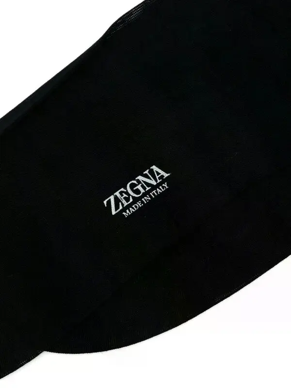 Zegna Logo-print Socks - Black