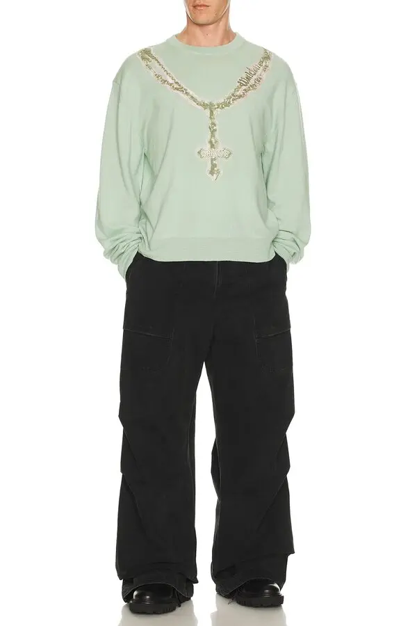 We11Done Pearl Logo Pullover
