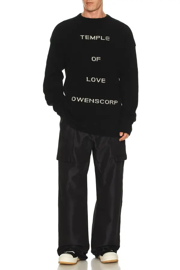 Rick Owens Round Neck Graphic Sweater