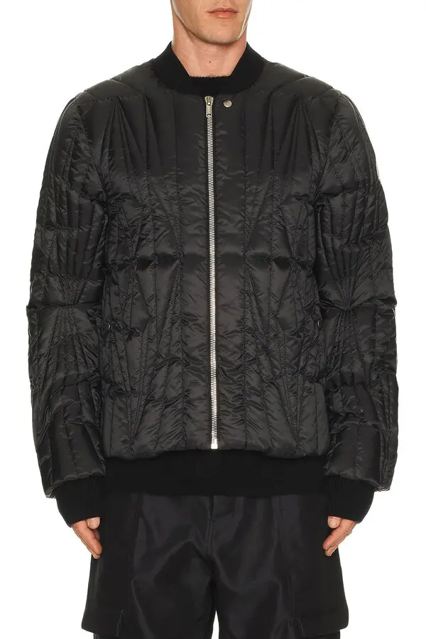 Rick Owens X Moncler Geocamo Flight Jacket - Black