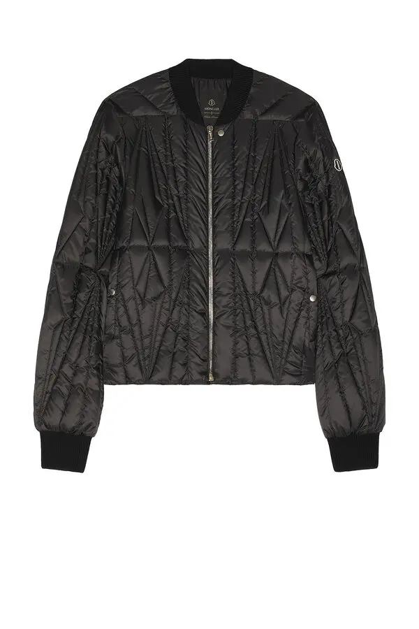 Rick Owens X Moncler Geocamo Flight Jacket - Black