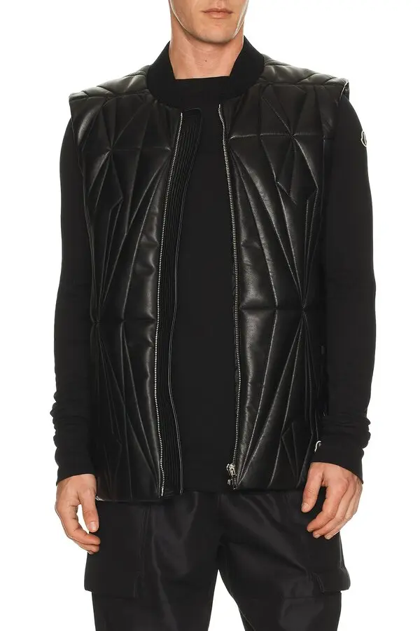 Rick Owens X Moncler Geocamo Flight Vest - Black