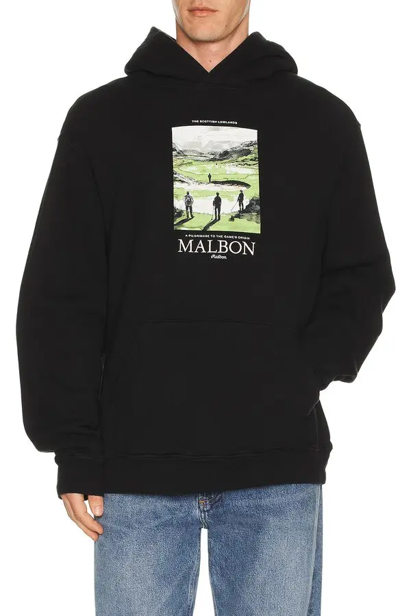 MALBON Fesque Lowlands Hoodie - Black