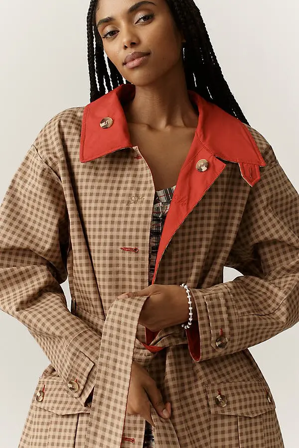 DAMSON MADDER Anja Reversible Organic Cotton Trench Coat