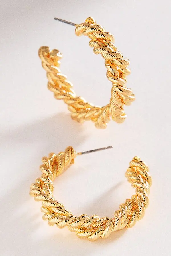 Anthropologie Petite Hoop Earrings - Gold