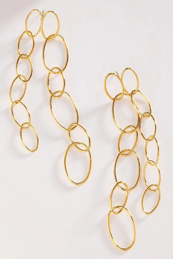 Anthropologie Looped Drop Earrings - Gold
