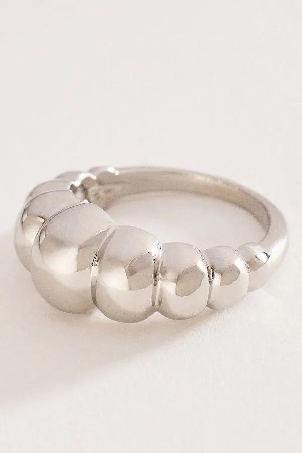 Anthropologie Puffed Bubble Ring - Silver