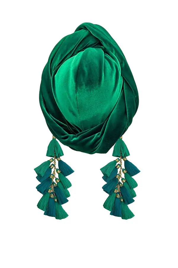 JULIA CLANCEY Cha Cha Cha Boom Hair Wrap - Green