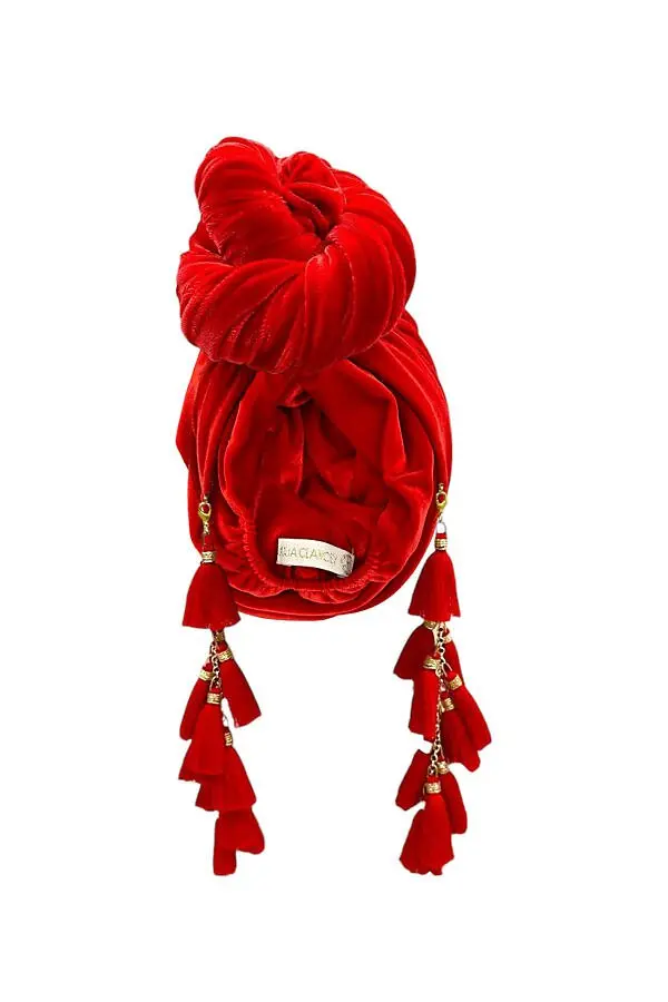 JULIA CLANCEY Cha Cha Cha Boom Hair Wrap - Red