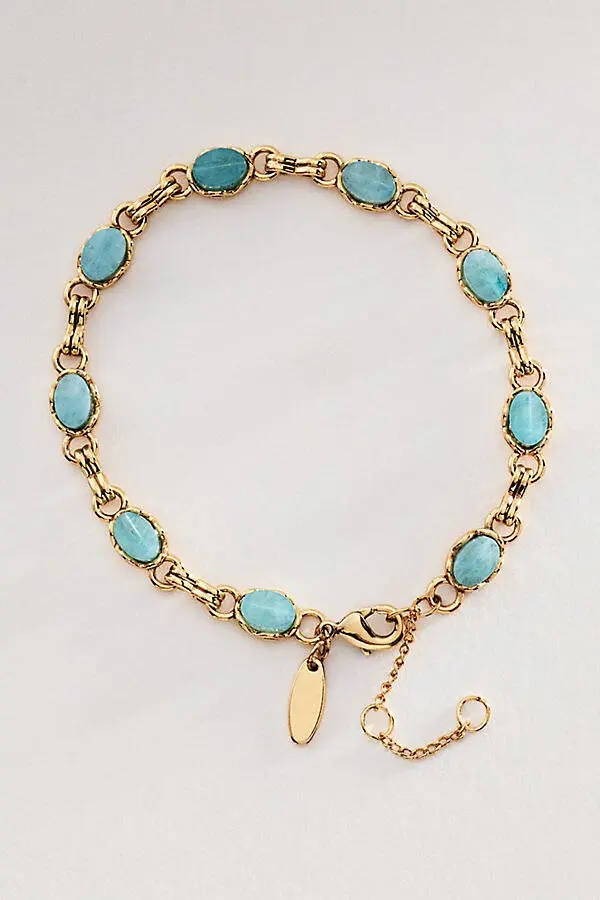 Anthropologie Stone Wrap Bracelet - Blue