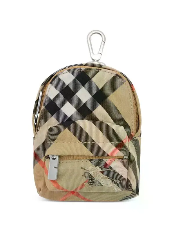 Burberry Check Backpack Charm - Neutrals