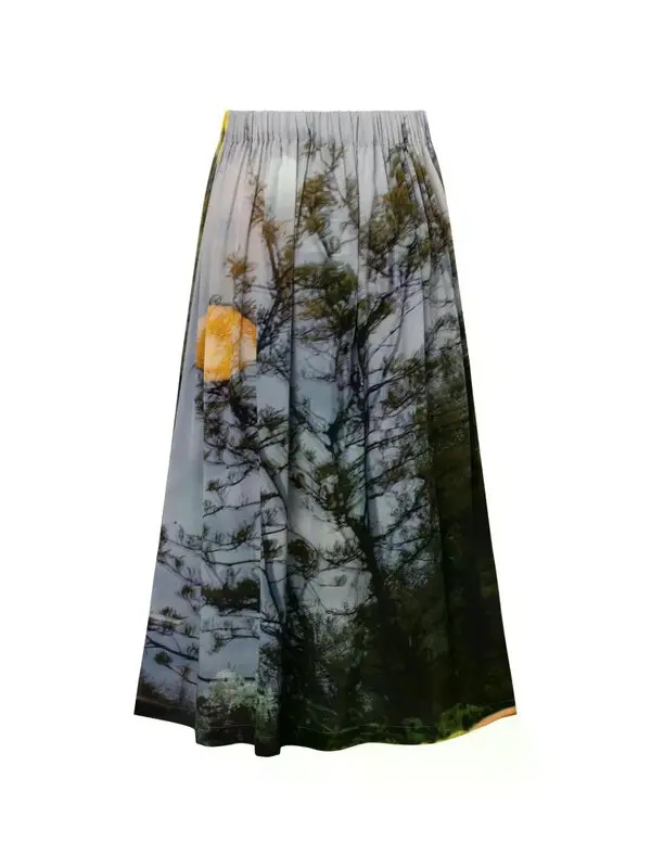 ANNTIAN Printed Maxi Skirt