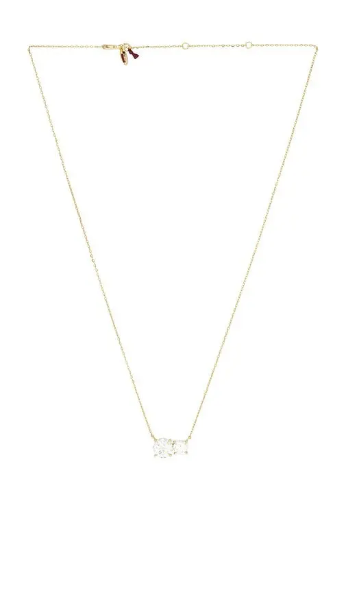Shashi Double Solitaire Necklace - Gold