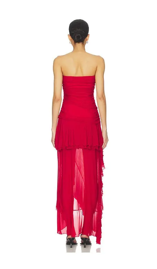 MORE TO COME Lillian Strapless Ruffled Maxi Dress
