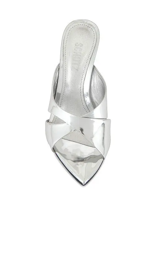 Schutz Maxine Metallic Stiletto Heel Mule