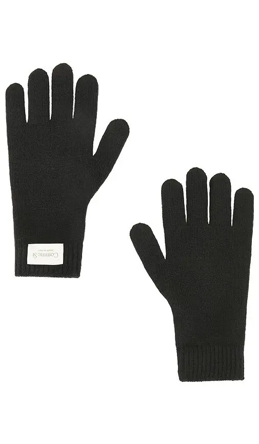 Comme Si Cashmere Short Gloves - Black