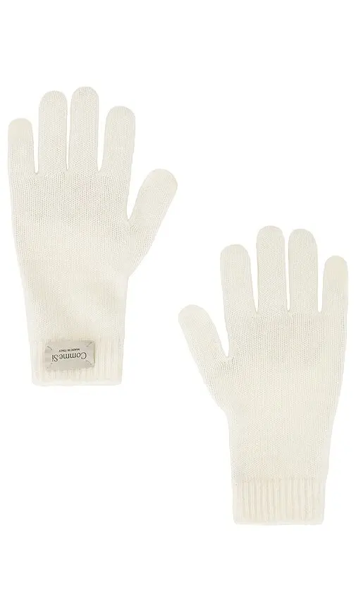 Comme Si Cashmere Short Gloves - Cream