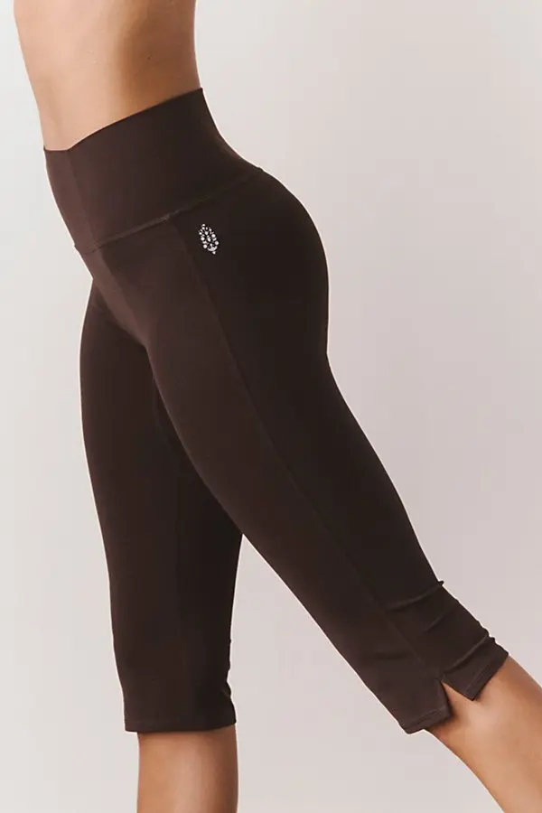 Free People Never Better Mini Leggings - Chocolate