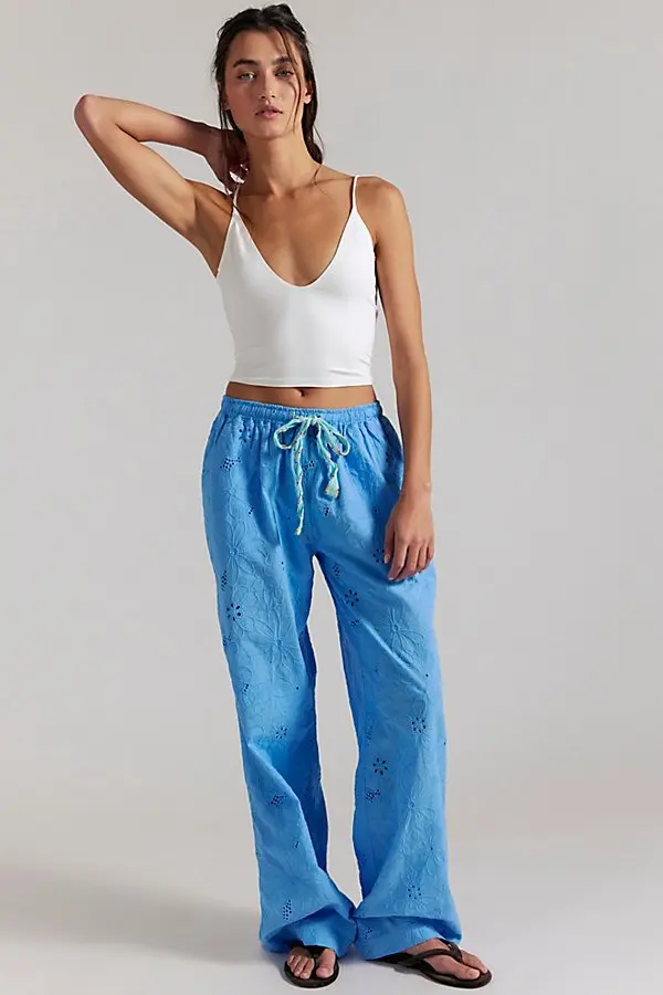 Free People Day Drift Pants - Lakelife Blue