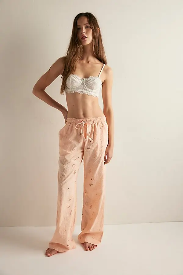 Free People Day Drift Pants - Pale Peach