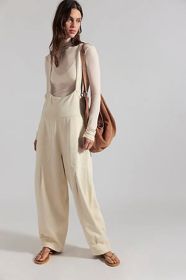 Free People We The Free Felix Terry Overalls - Tea
