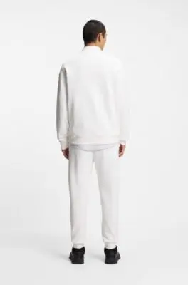 Hugo Relaxed-fit Cotton Terry Sweatshirt With Logo - White