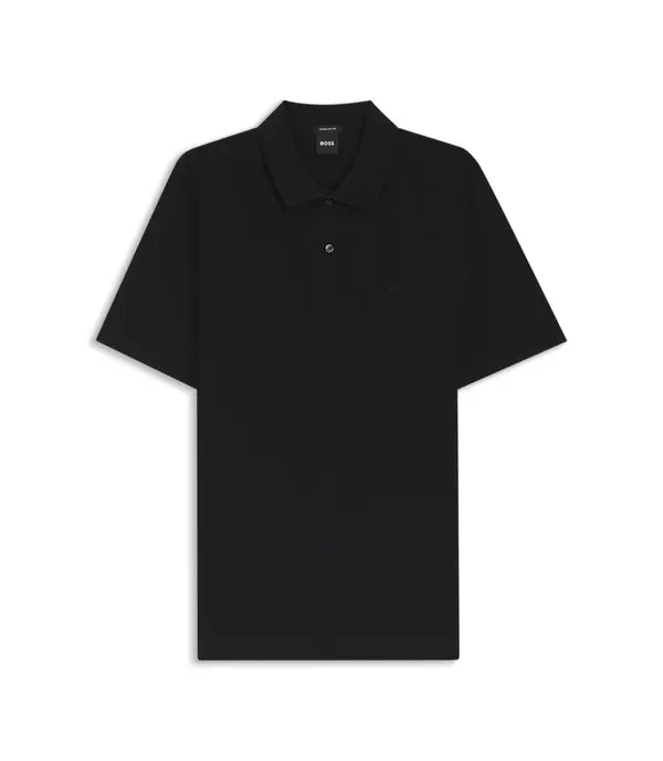 BOSS Pallas Polo Shirt In Cotton Piqué With Embroidered Logo - Black