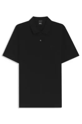 BOSS Pallas Polo Shirt In Cotton Piqué With Embroidered Logo - Black