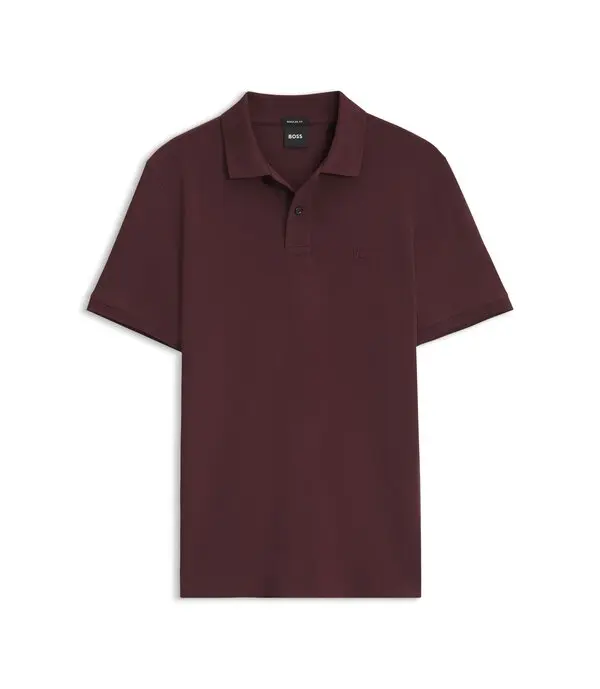 BOSS Pallas Cotton Polo Shirt - Brown