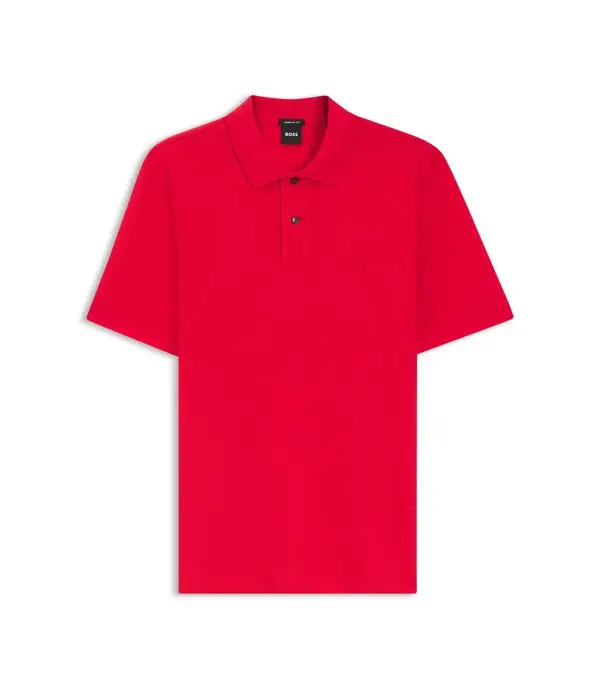 BOSS Pallas Cotton Polo Shirt - Red