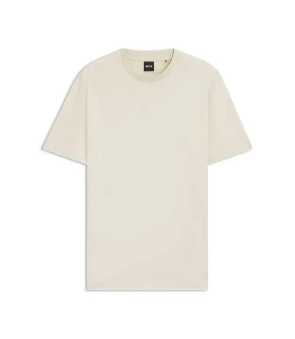BOSS Inner-monogram T-shirt In A Cotton Blend - White
