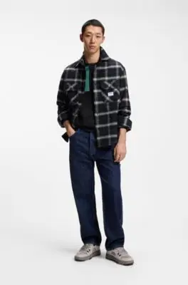 Hugo Cotton Jersey Sweatshirt With Large Logo