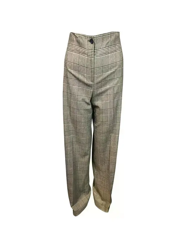 D.exterior Checked Trousers