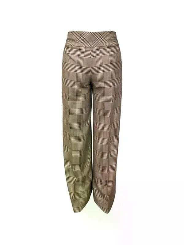 D.exterior Checked Trousers