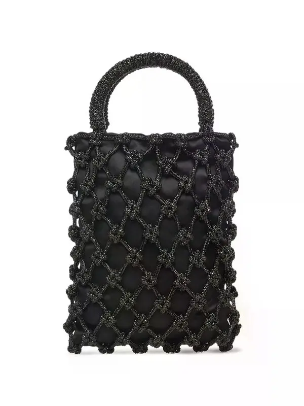 Rosantica Crystal-embellished Top Handle Tote - Black