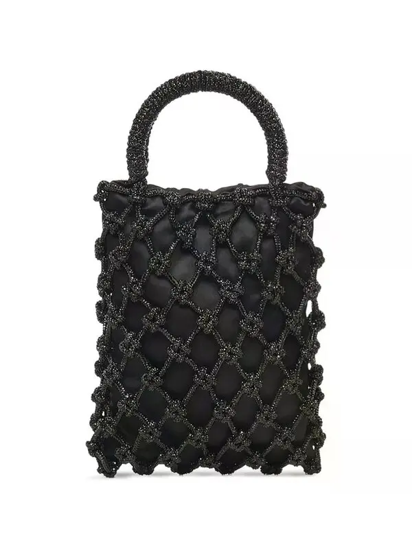 Rosantica Crystal-embellished Top Handle Tote - Black