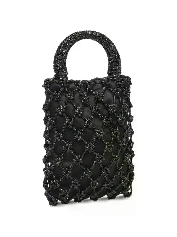 Rosantica Crystal-embellished Top Handle Tote - Black