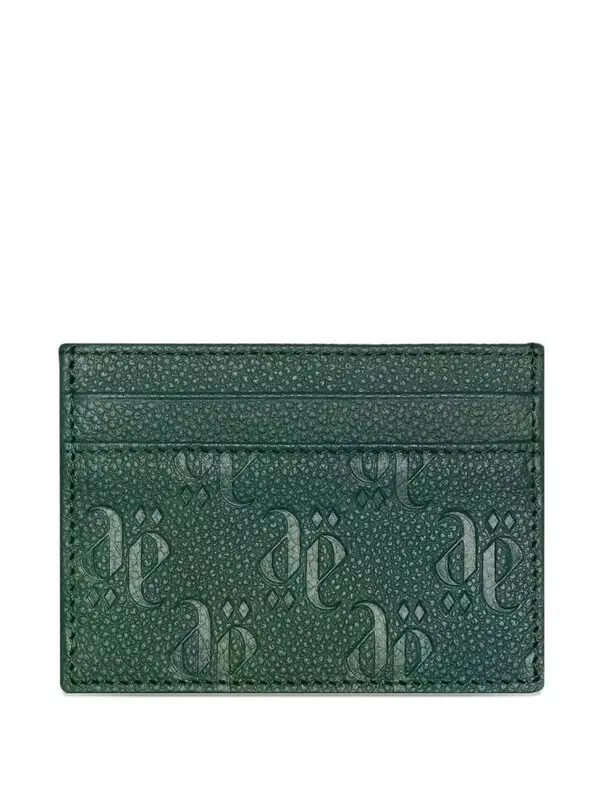 PLACE OF ËLMS Grained Debossed Card Holder - Green