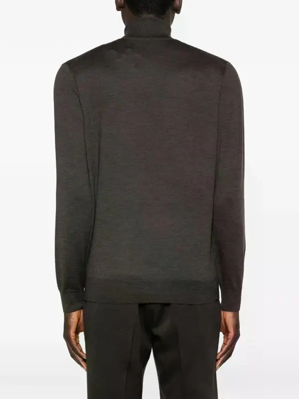 Corneliani Patterned Roll-neck Sweater - Brown