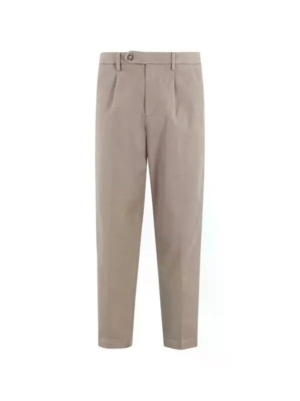 RE-HASH Buttoned Pleated Trousers - Neutrals