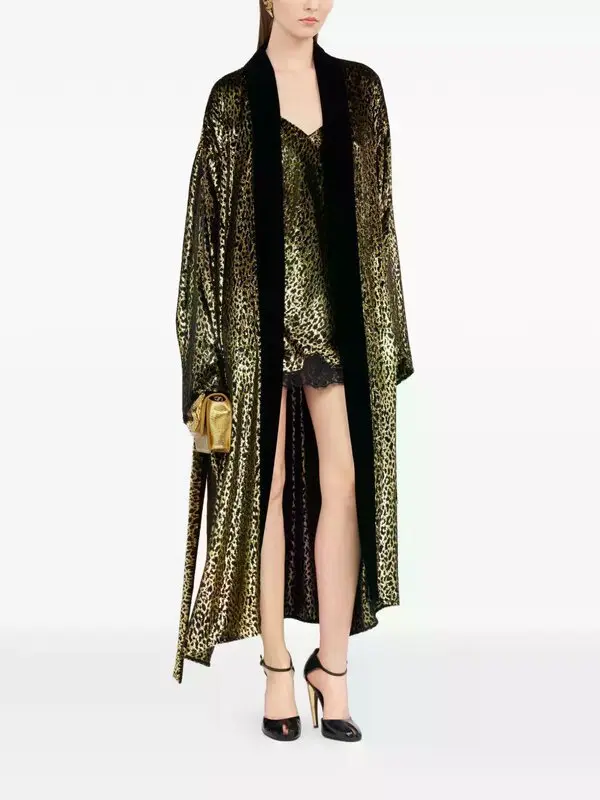 Roberto Cavalli Fil Coupé Leopard-print Coat