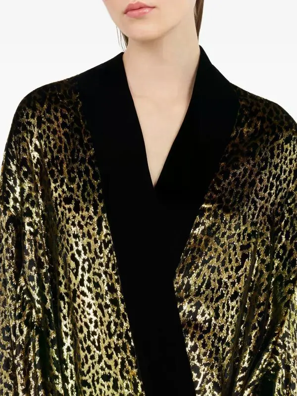Roberto Cavalli Fil Coupé Leopard-print Coat