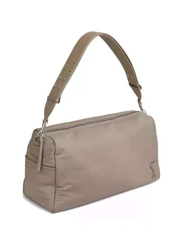 AMI Paris Logo-detail Shoulder Bag - Neutrals